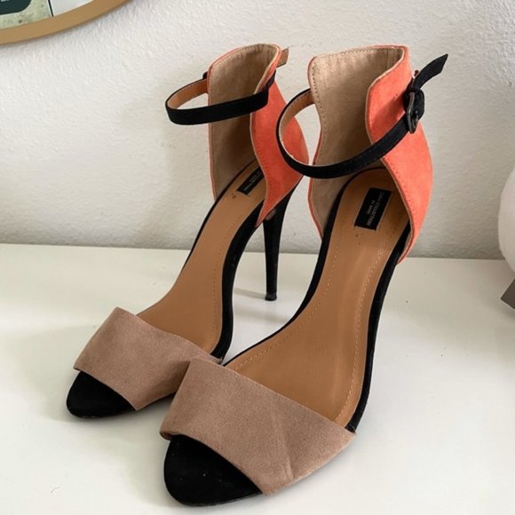 Zara | Shoes | Zara Color Block Heels | Poshmark